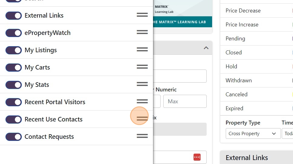 Customizing the New Matrix Dashboard – OneKey® MLS Support Center